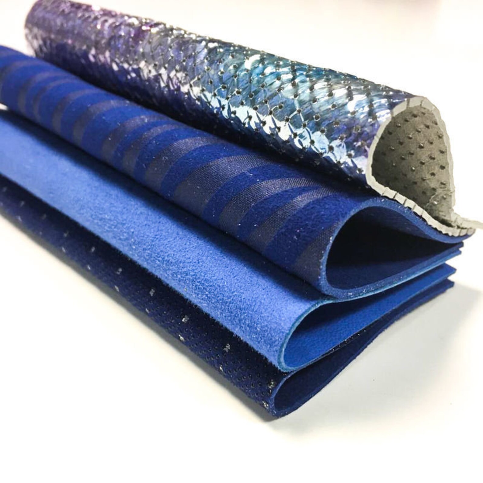 BLUE MIX Leather Scraps Metallic 4/8pcs Blue Pre Cut Sheets - Etsy ...