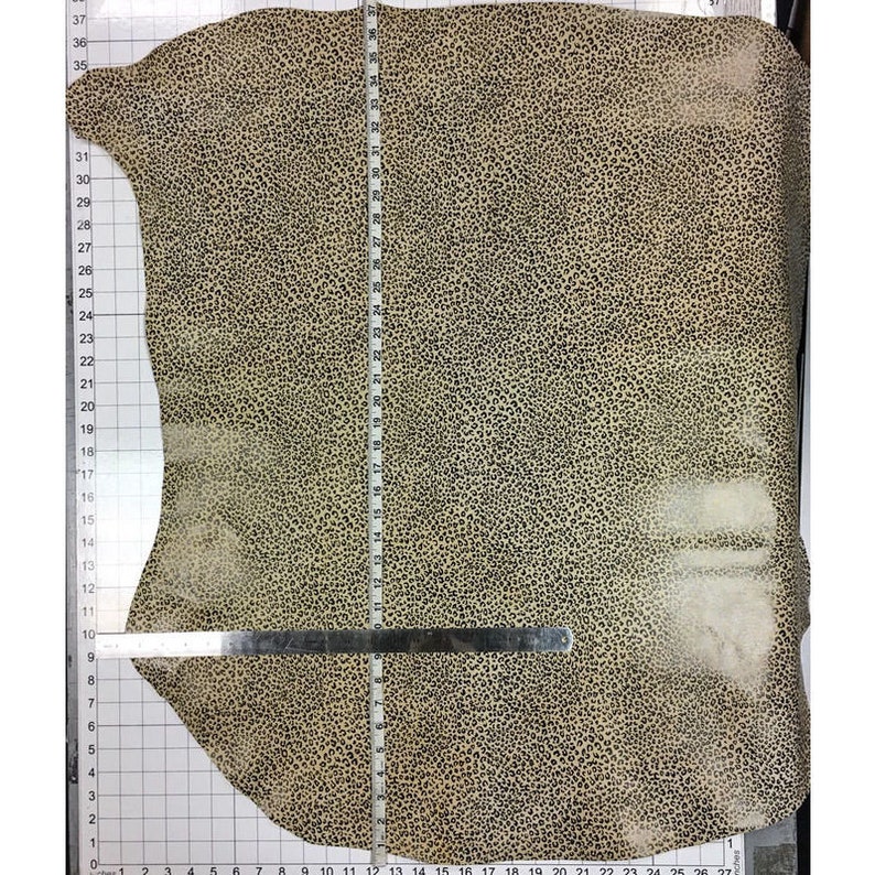 Small Spots CHEETAH Leather sheets Genuine Jaguar print Sheep | Etsy