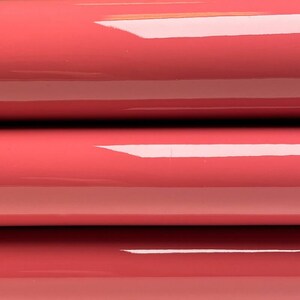 Rose Red Color Patent Leather Hides // Genuine Animal Lacquer Leather ...