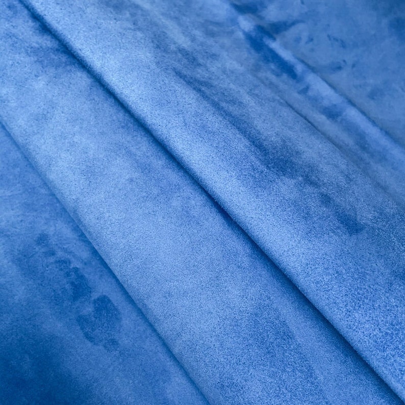 Dusty Blue Suede Leather Hides Soft Velour Fabric 3 4 - Etsy