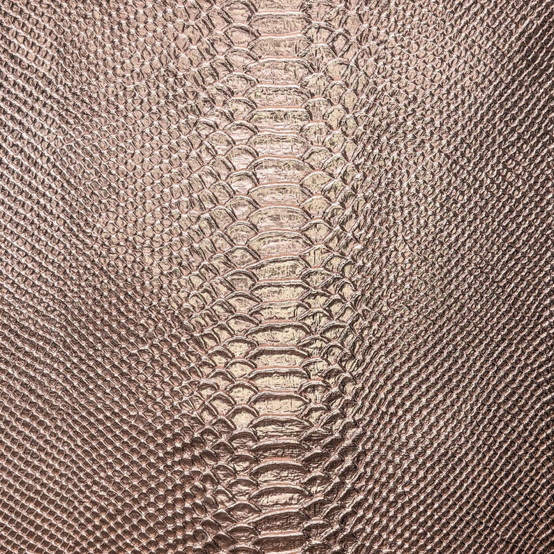 Rose Gold Snake// Genuine Leather Hide Print //real Metallic - Etsy