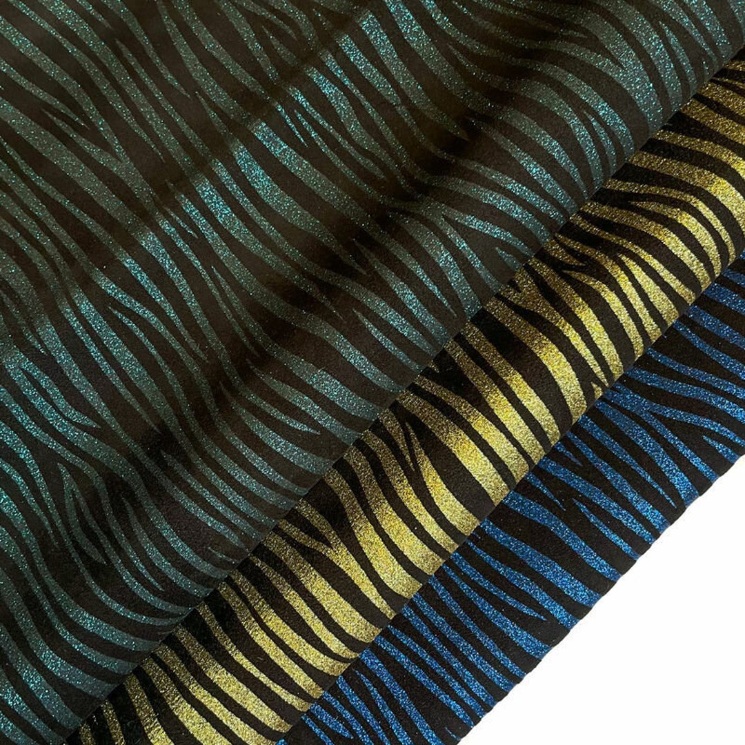Shiny Zebra Stripes// Various Colors Leather Pieces //genuine Leather ...