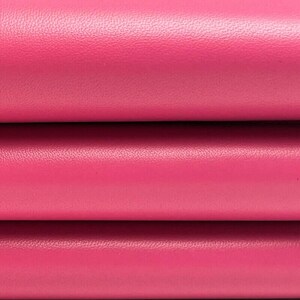 Classic Pink Leather Hides // Soft Juicy Pink Color Leather for Sewing ...
