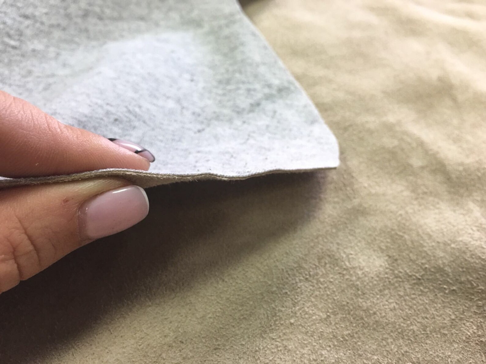 BEIGE Suede Stretch Fabric Brown Suede Leather Elastic Leather | Etsy