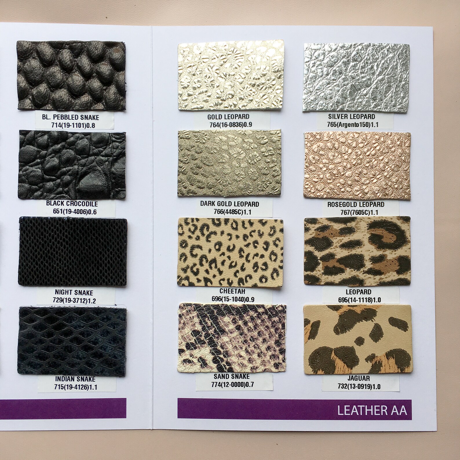 SWATCHES for Animal Leather Prints Sample Book 16 Genuine | Etsy Canada