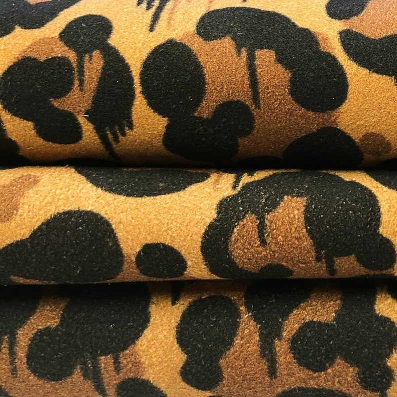 Yellow Leopard Print Leather Hides // the Size of A Hide 4 5 | Etsy
