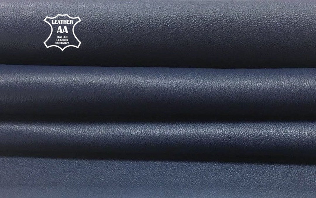 BLUE Elastic Fabric Denim Blue Stretch Leather Genuine Lamb Skin Sheets ...