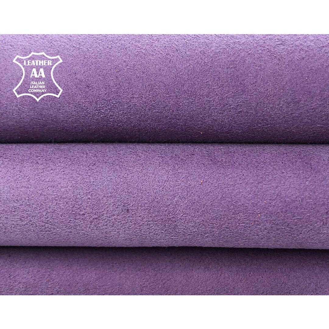 Violet Suede Leather Hides // Genuine Velour Sheepskin // Soft Sewing ...