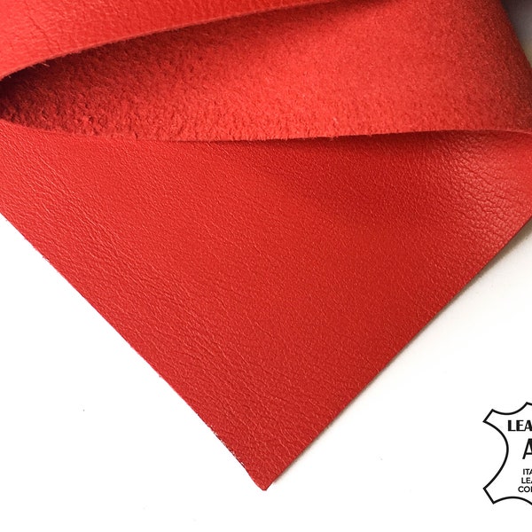 Bright Red Leather - Etsy