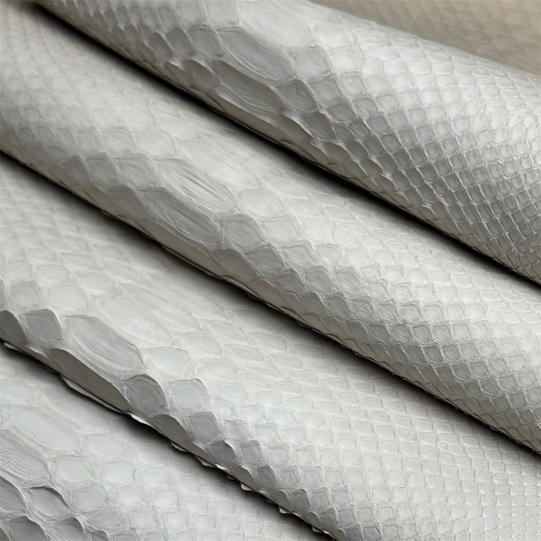 Real White Python Hides Genuine Snakeskin Leather Real Scale Texture 0. ...