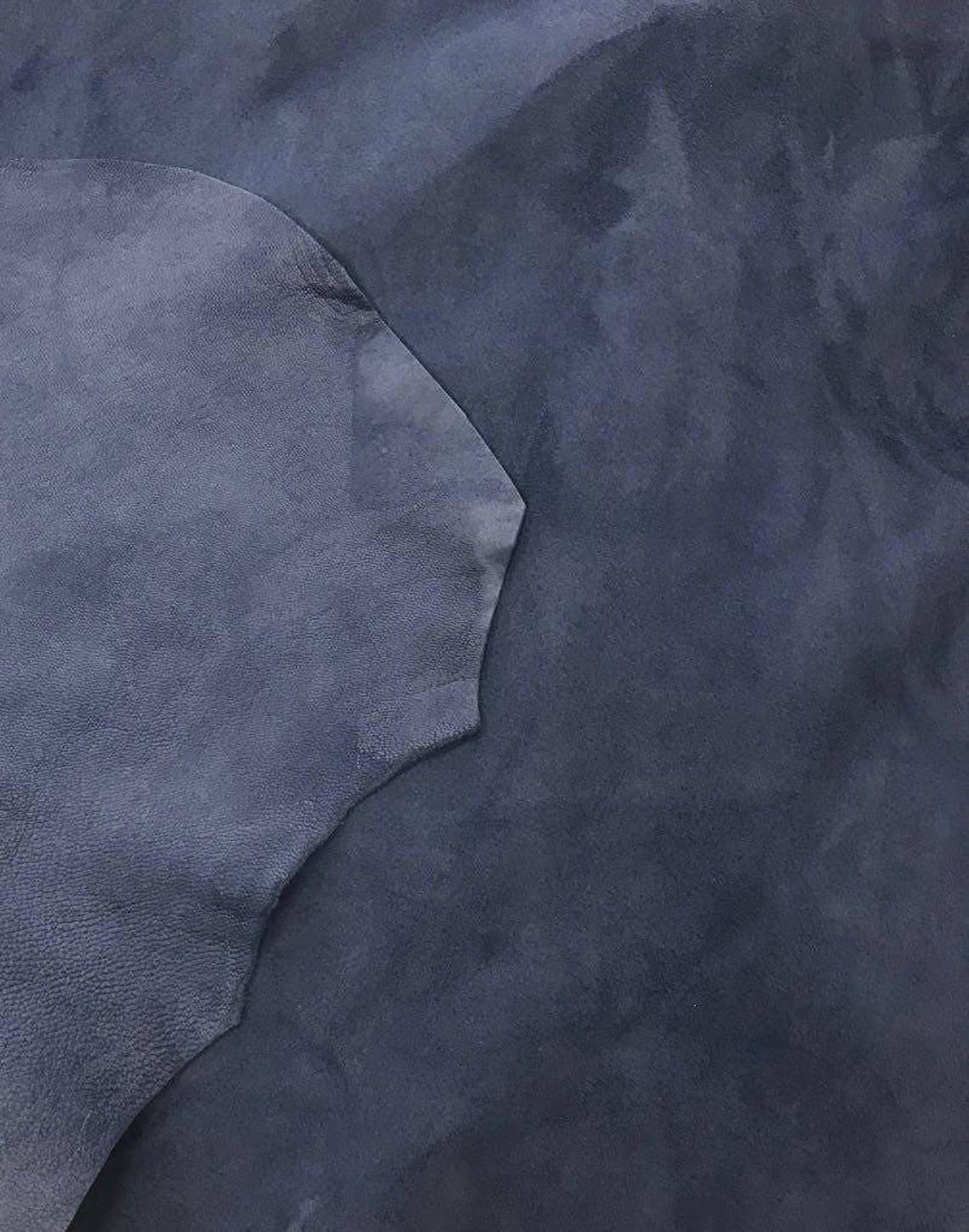 BLUE Genuine Suede Fabric, Blue Genuine Sheep Suede Violet Natural Lamb ...