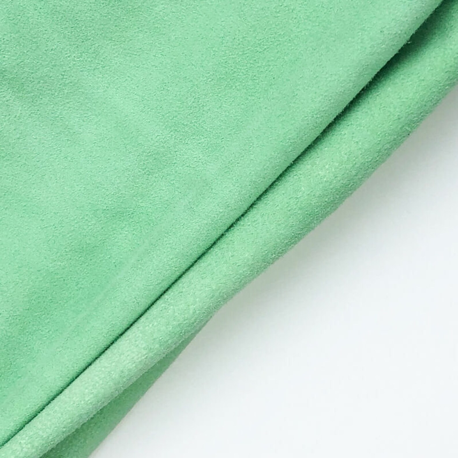 Bright Green Suede Leather Material // Genuine Lambskin Fabric | Etsy