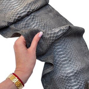 Genuine Taupe Python Skin Sheets // Choose Your Size // Beige Real ...