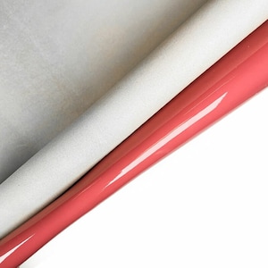 Rose Red Color Patent Leather Hides // Genuine Animal Lacquer Leather ...