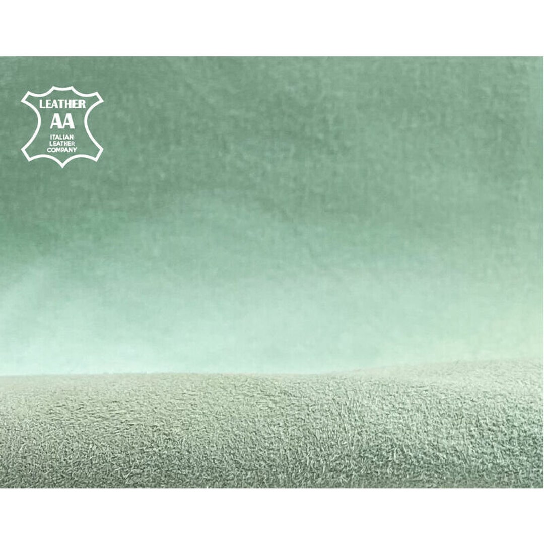 Light Green Suede Leather // 4 5 Sqft // 0.42 0.52 M2 // - Etsy