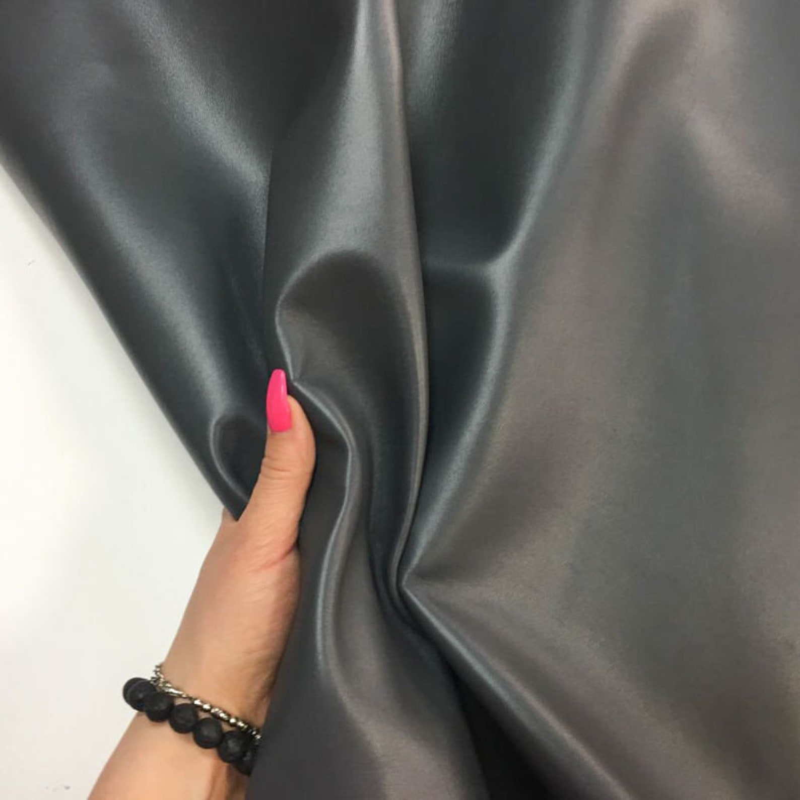 GRAY Leather Fabric Lambskin Leather Genuine Sheep Sheets DARK - Etsy