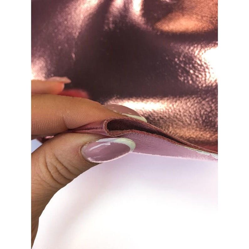 PINK Metallic Leather Sheets Genuine Sheep Skin Pink Metal Hides for ...