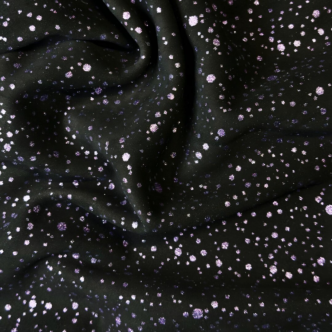Soft Shiny Black Suede Lambskin 5 Sqft // 0.46-0.56m2 With Violet ...