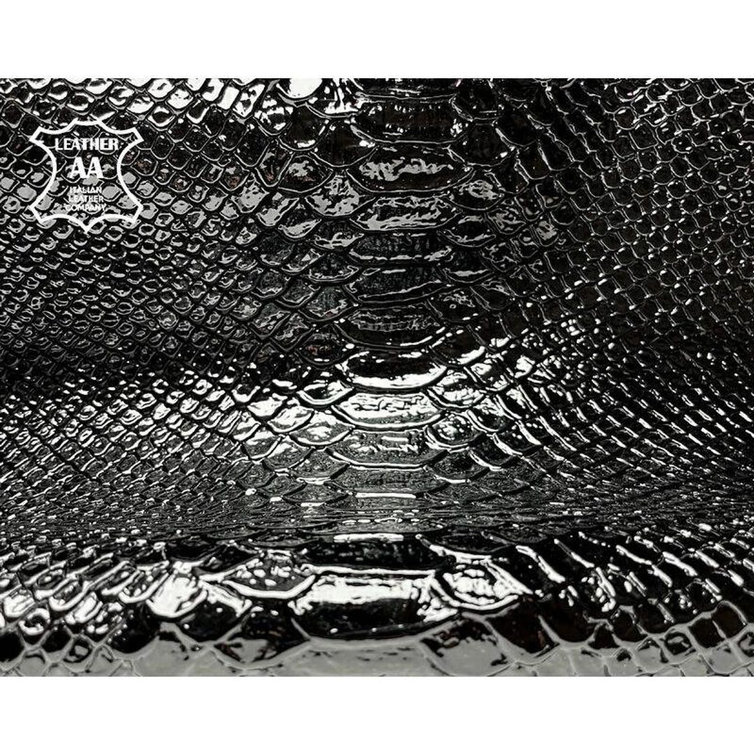 Black Patent Leather With Snake Print // Genuine Lambskin Crafting ...