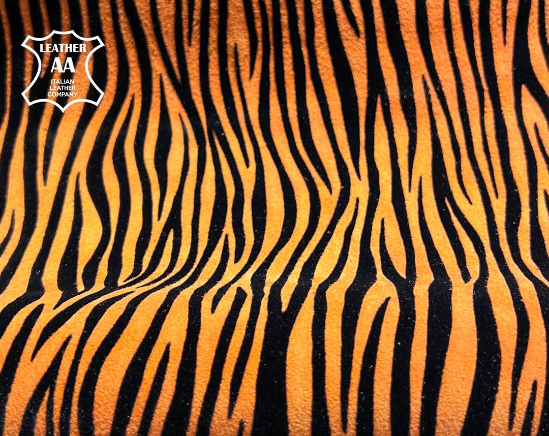 Orange Zebra Sheepskin Suede With Velour Soft Zebra Print Orange Black ...