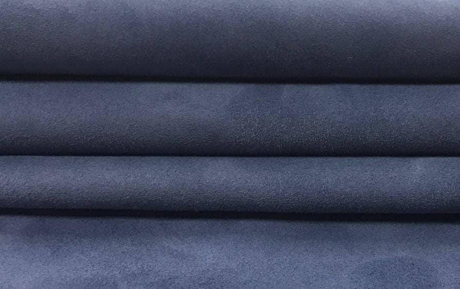 BLUE Genuine Suede Fabric, Blue Genuine Sheep Suede Violet Natural Lamb ...