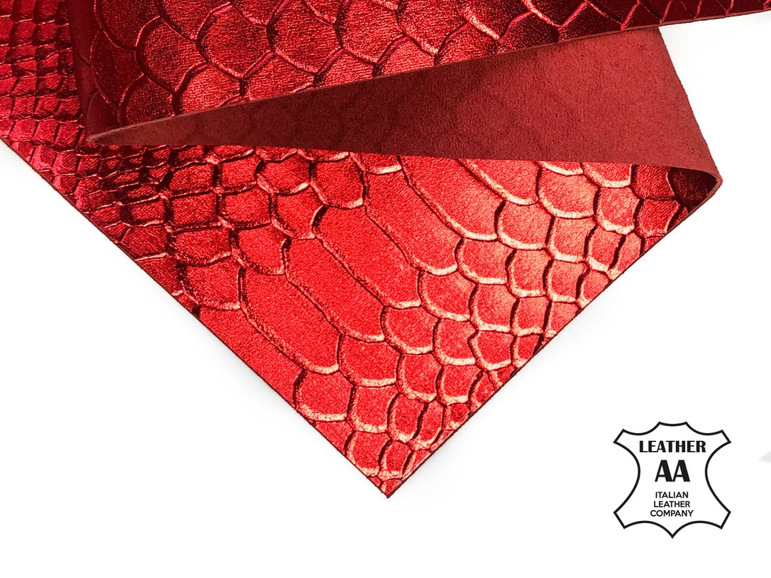 Red Snake Print Sheet 6x6 / 8x10 / 12x12 / 12x18 / 18x24 Genuine ...