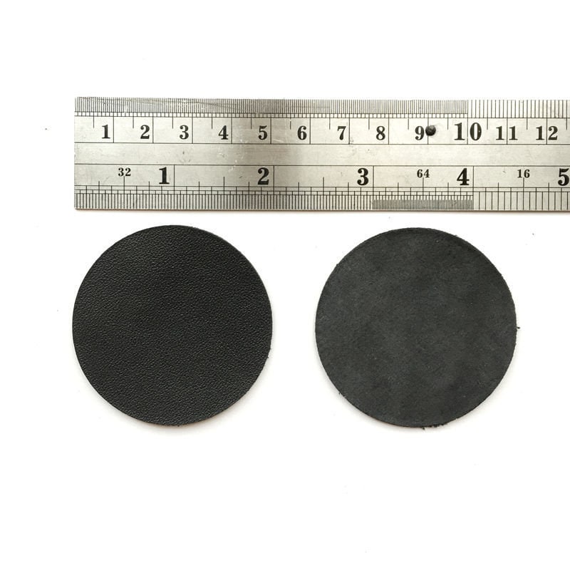 Black Genuine Leather Circles 4 Sizes 30 Pcs per Pack - Etsy