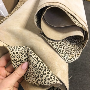 Small Spots CHEETAH Leather Sheets Genuine Jaguar Print // 5.5 6.5 Sqft ...