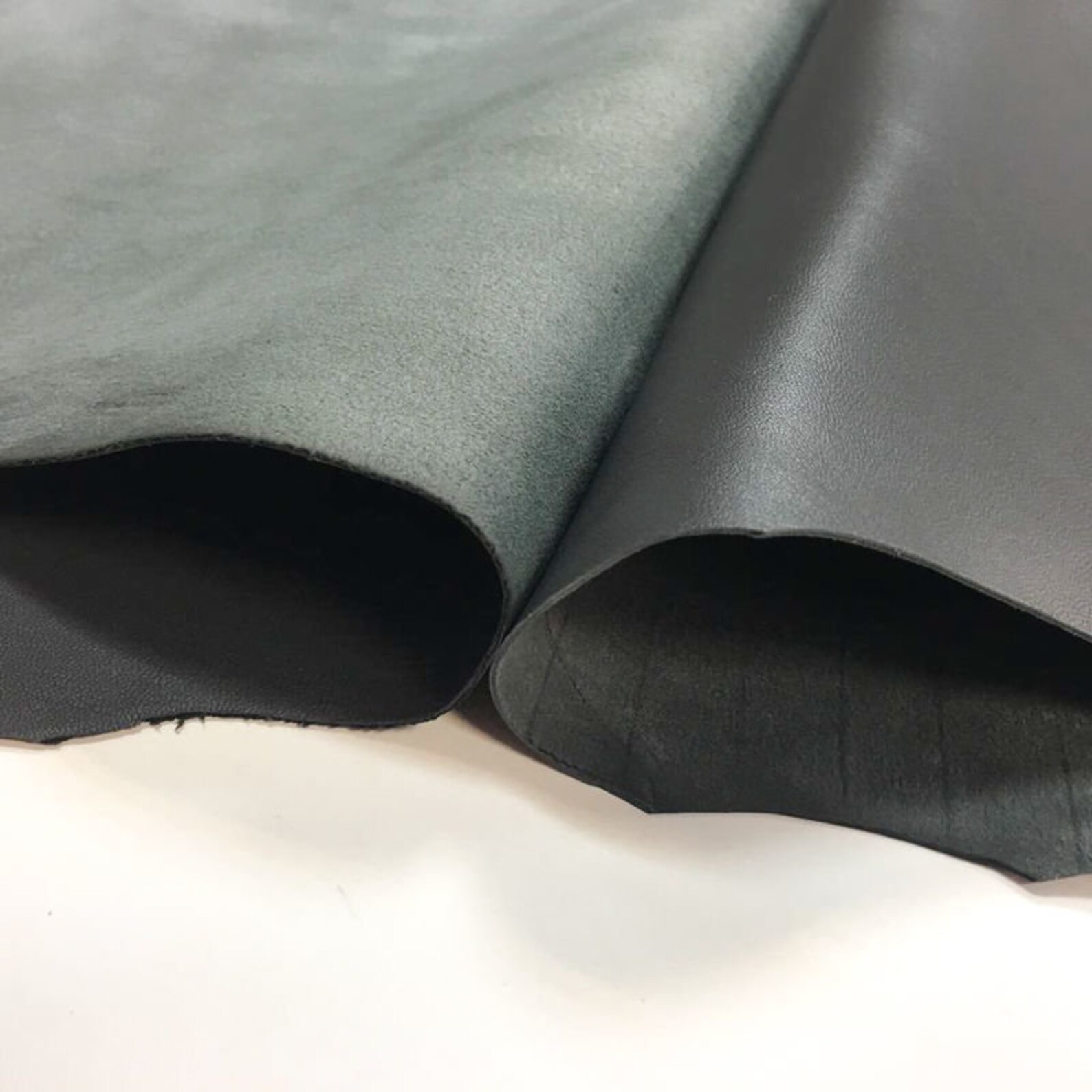 GRAY Leather Fabric Lambskin Leather Genuine Sheep Sheets DARK - Etsy