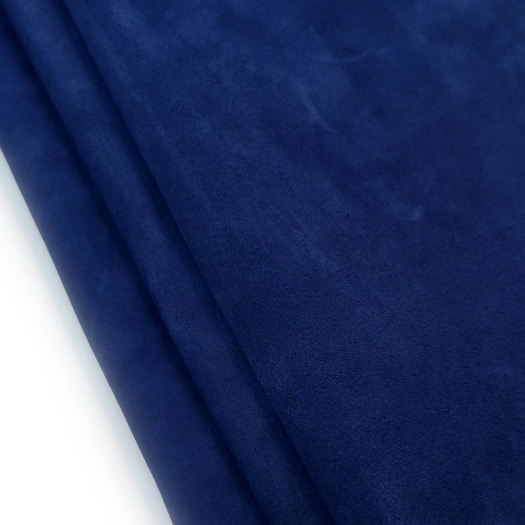 Blue Lambskin Suede Hides 3, 4 Sqft (0.26-0.46m2) Soft Dark Violet ...