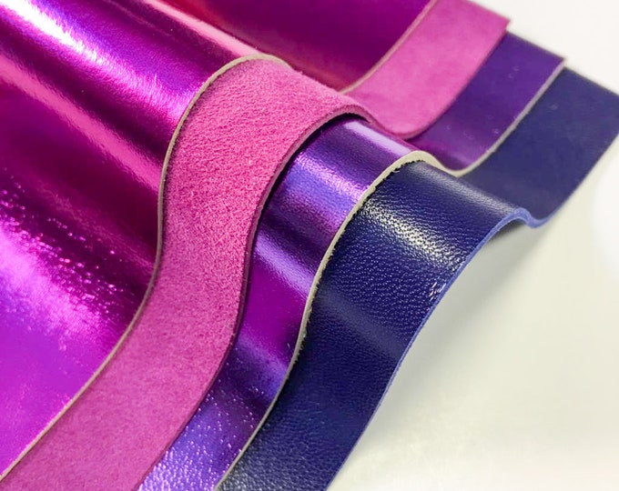 NEON PURPLE Shades Lambskin Leather Sheets 4 Purple Metallic - Etsy