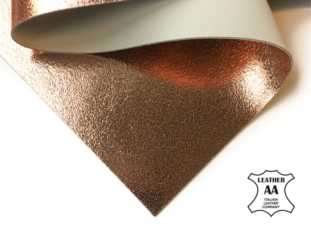 Rose GOLD Leather Sheet Rose Metal Genuine Piece 6x6 / 8x10 / 12x12 ...