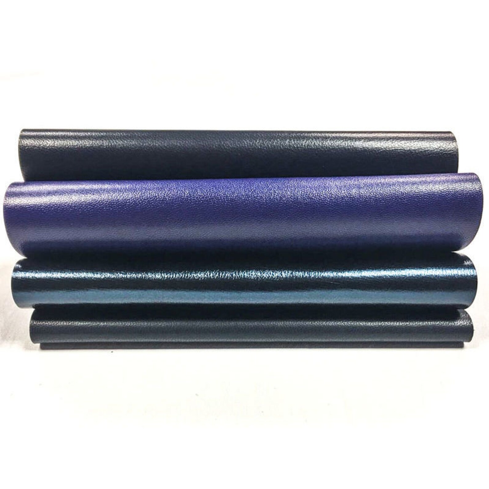 BLUE AMZ Leather Scraps Teal Leather Metallic Leather Bright | Etsy