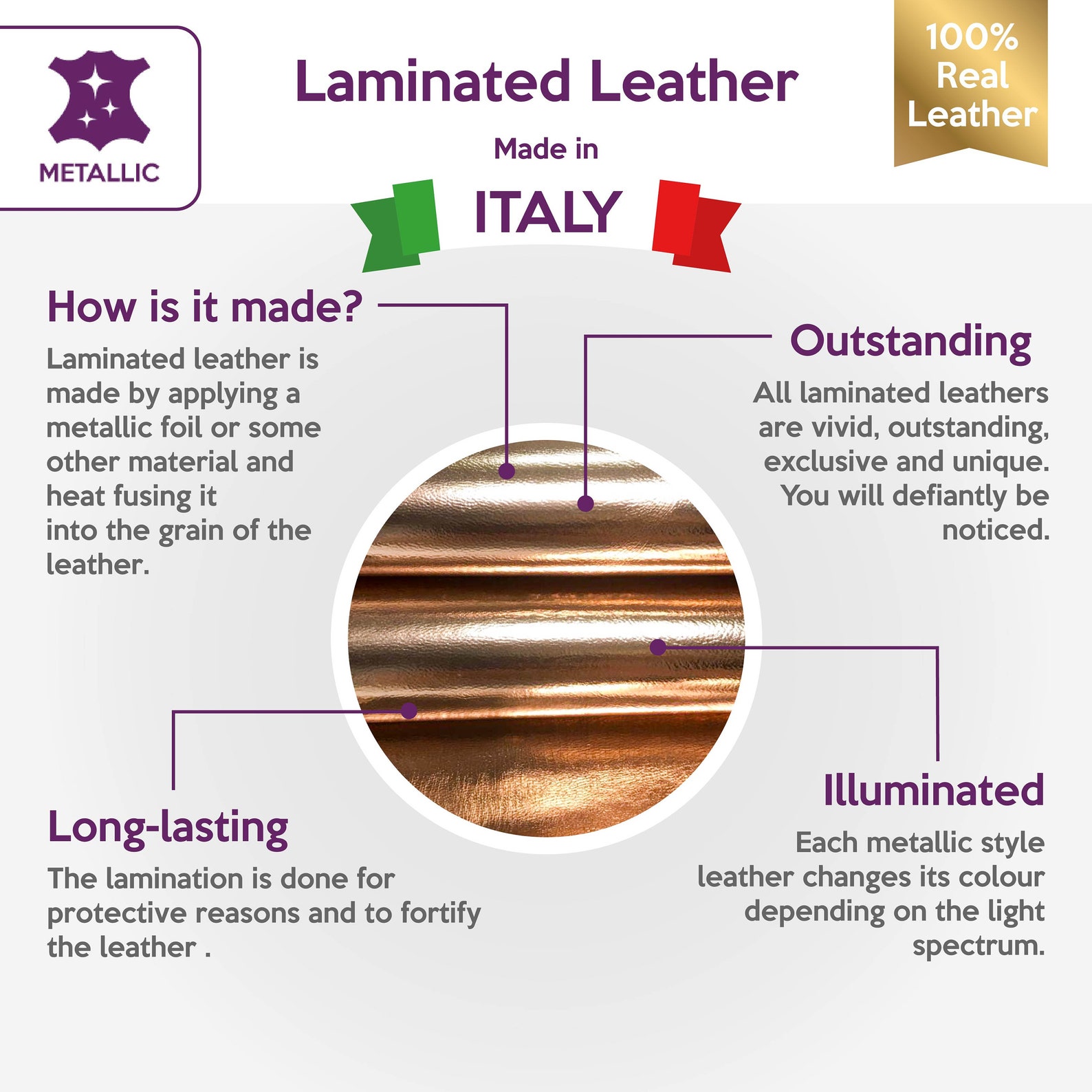 Rose Gold Leather Fabric //real Metallic Hide //genuine Pink - Etsy