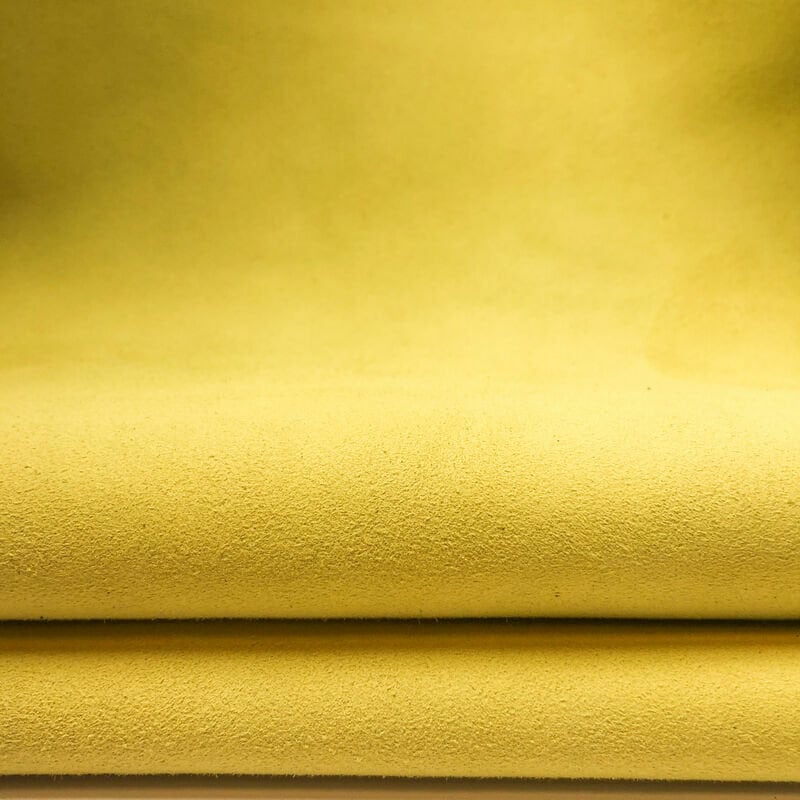 Bright Yellow Suede Pieces // The Size of A Hide 3 4 sqft // | Etsy