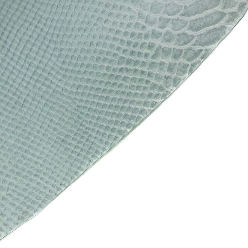 LIGHT SILVER SNAKE Genuine Leather Hide With Snake Print Real - Etsy