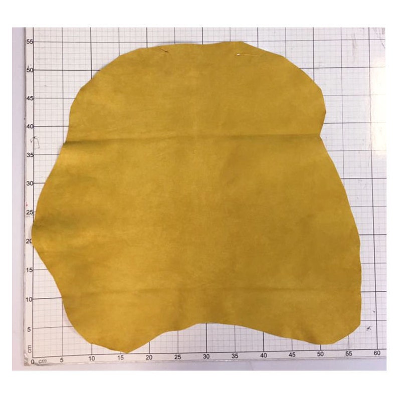 Bright Yellow Suede Leather // Yellow Velour Fabric for Sewing | Etsy