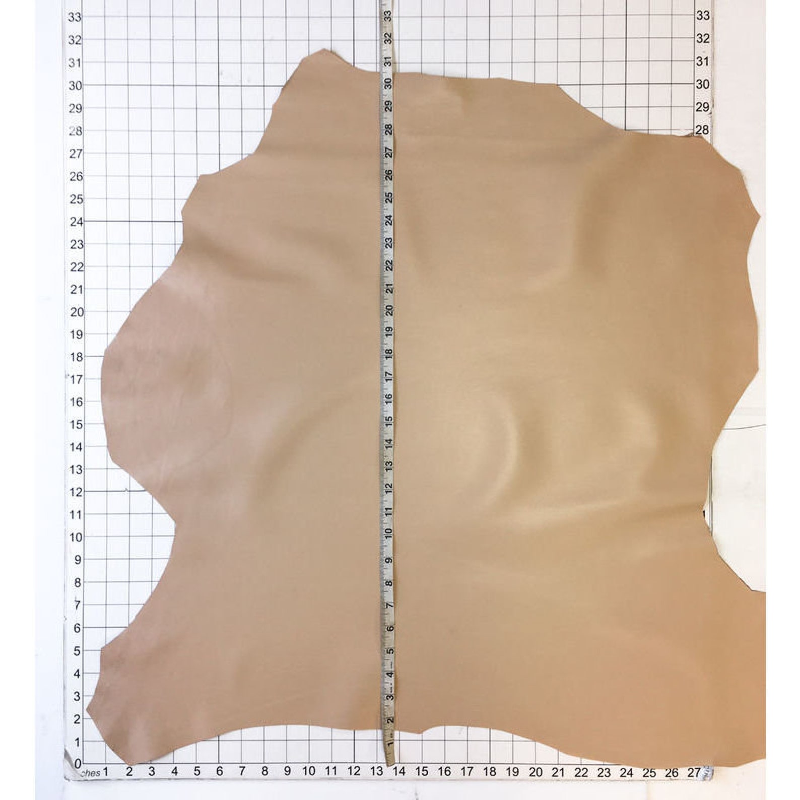 BEIGE Leather Fabric Genuine Beige Leather Material Tanned | Etsy