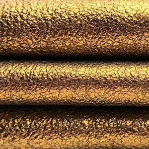 Sparkly Gold Leather Hides // the Size of A Hide 5.5 - 6.5 Sqft ...