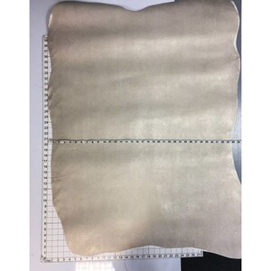 Beige PERLAMUTER SNAKE Print Genuine Leather Pieces With Cloth on Back ...