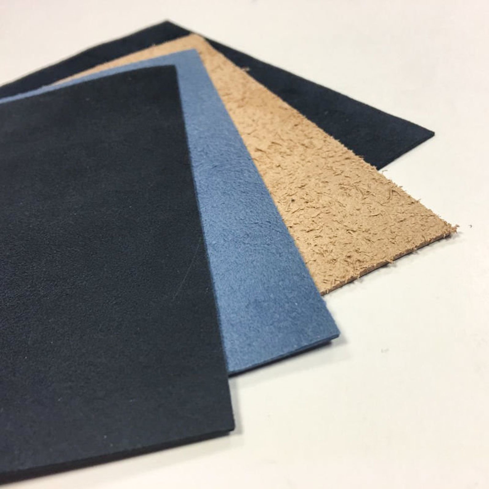 NAVY BLUE Lambskin Sheet Set of Navy Blue Leather Scraps Blue - Etsy