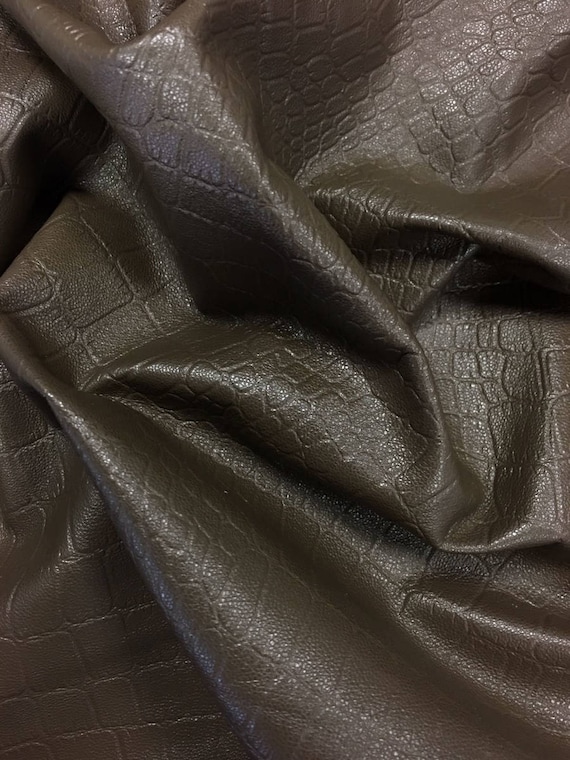 DARK BROWN PYTHON snake textured embossed vintage stonewash look ...