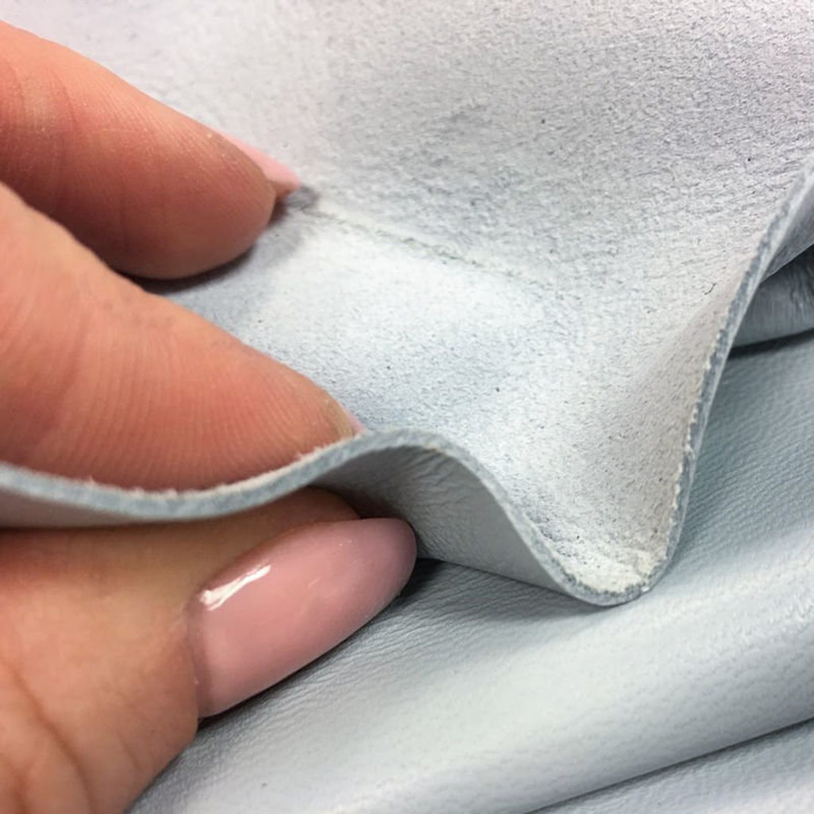 Sky BLUE Leather Fabric Genuine Sheep Skin Sheets for Sewing - Etsy