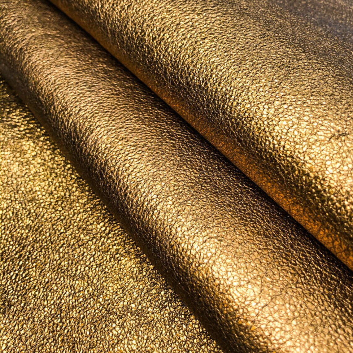 Sparkly Gold Leather Hides // The Size of A Hide 5.5 6.5 | Etsy