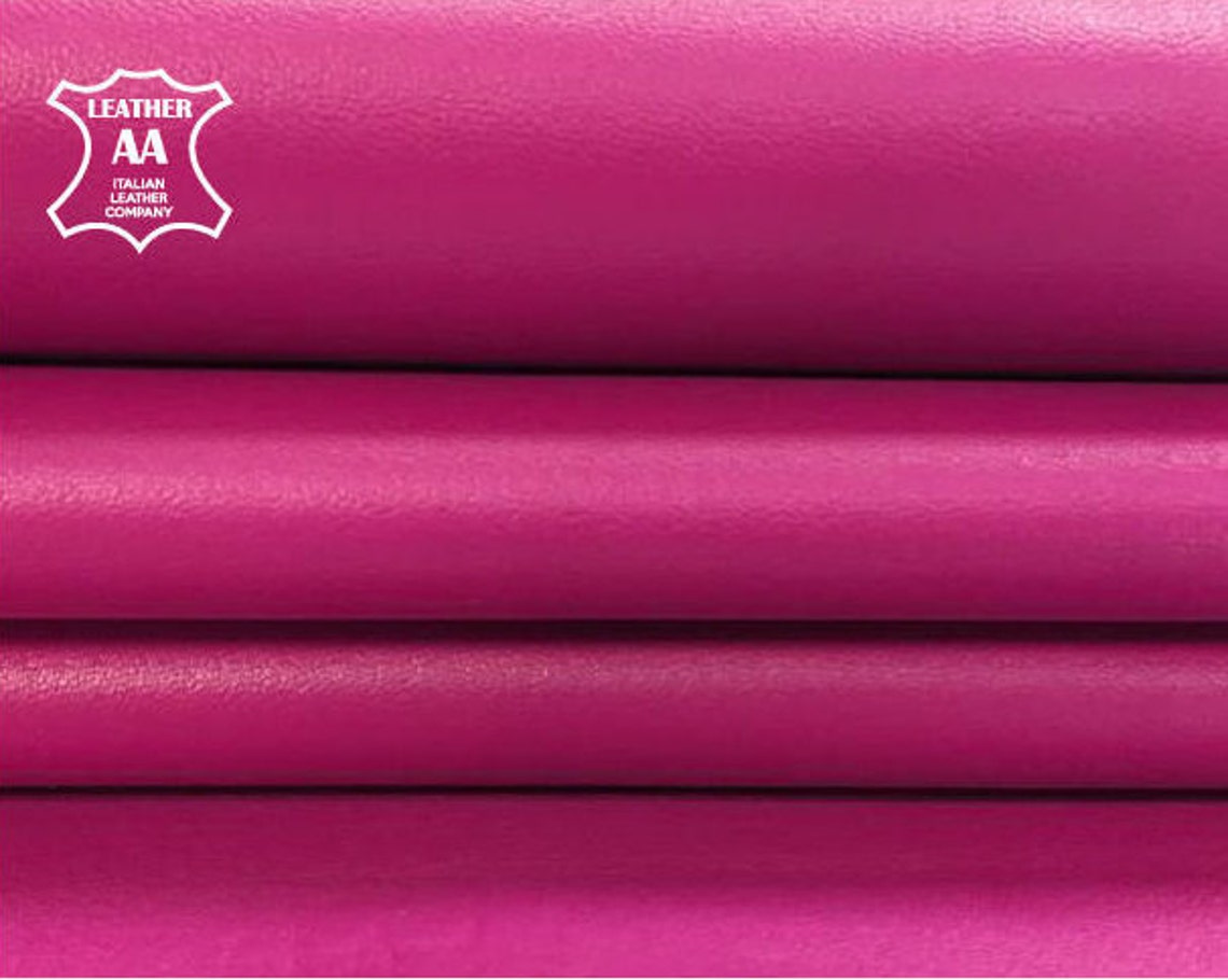 HOT PINK leather fabric Bright leather sheets Pink leather | Etsy