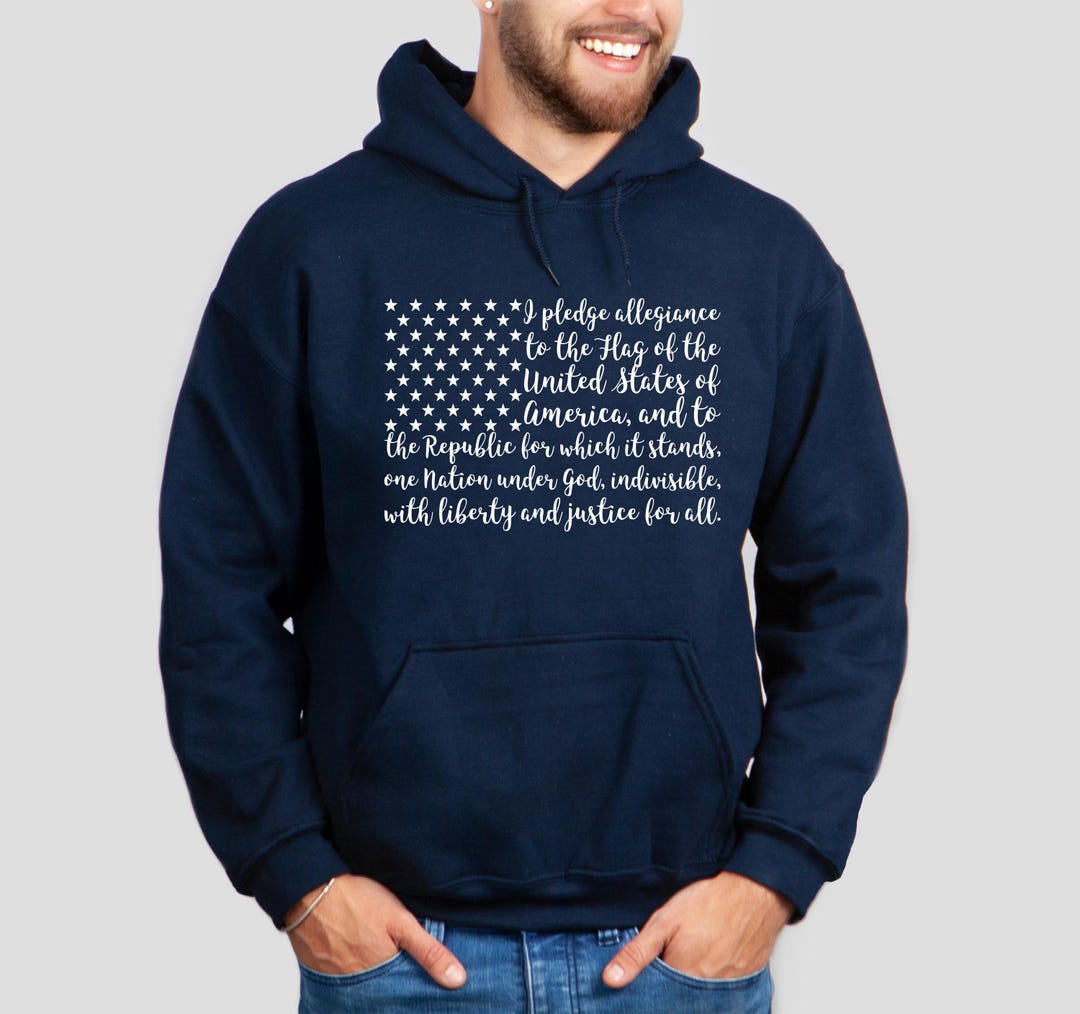 Pledge of Allegiance American Flag Hoodie - Etsy