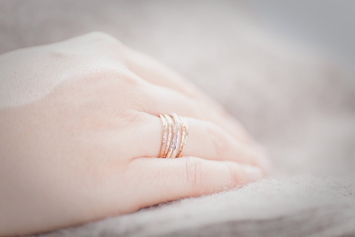 Trinity Stacking Rings Set of 3 | Etsy UK