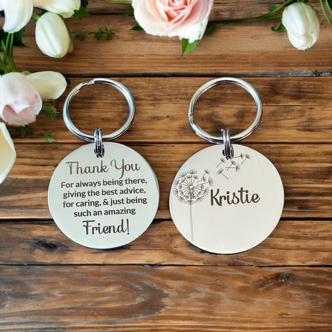 Personalized Thank You Keychain, Thank You Gifts, Keychains, Keychain ...