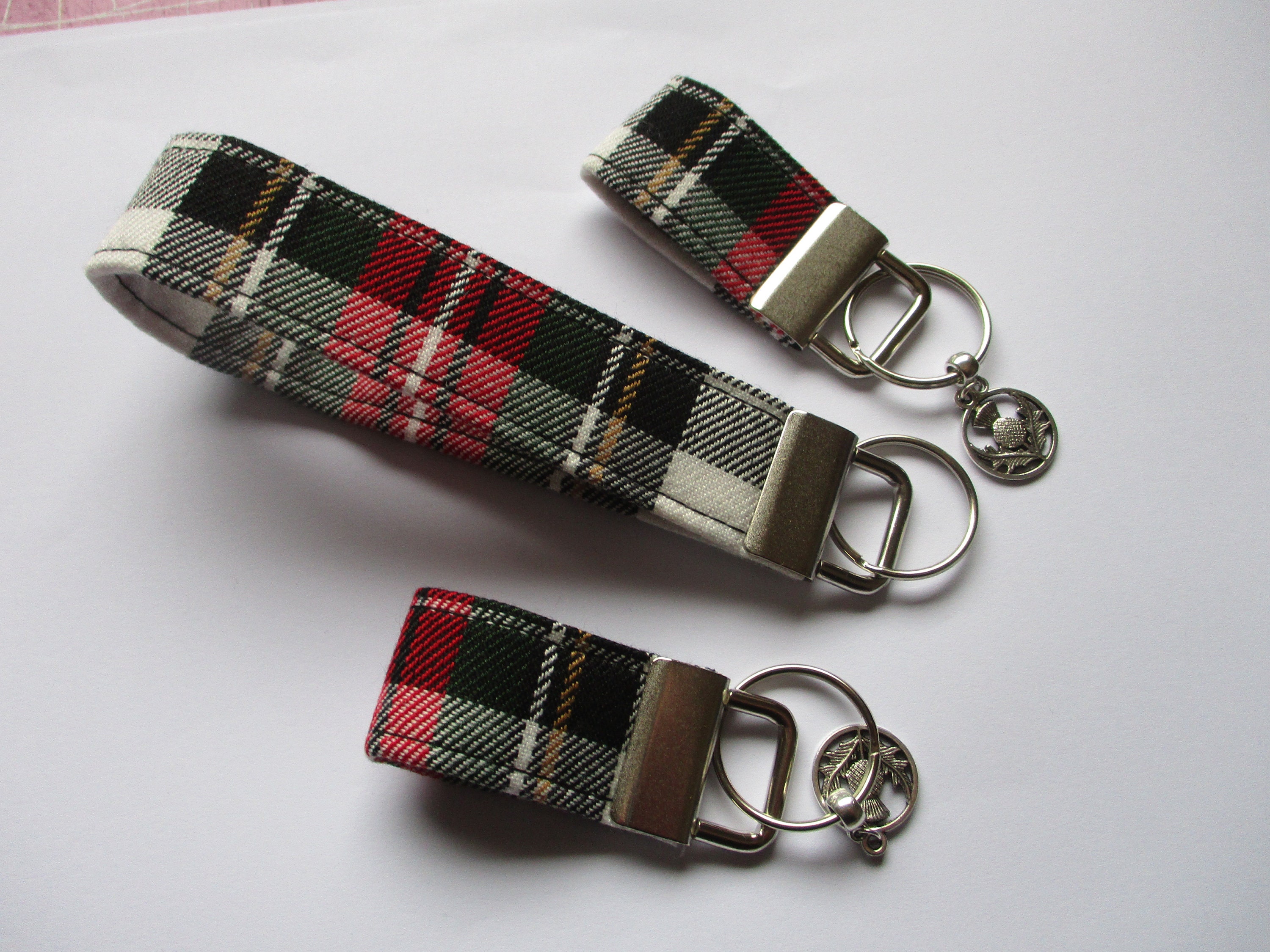 Tartan Keyfob / Wrist Strap / Keyring in Stewart Tartan / | Etsy