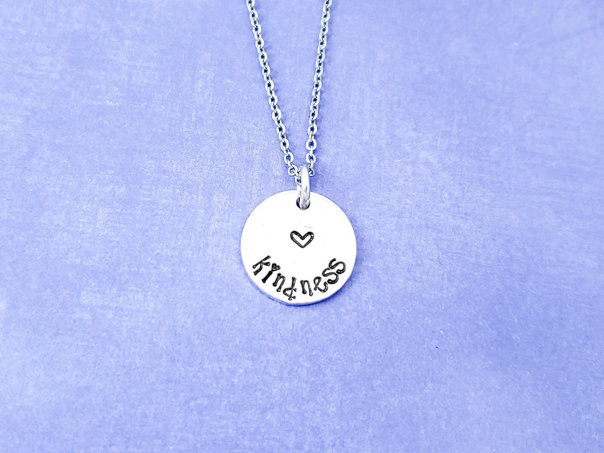 Kindness Necklace Word of the Year Jewelry Affirmation | Etsy